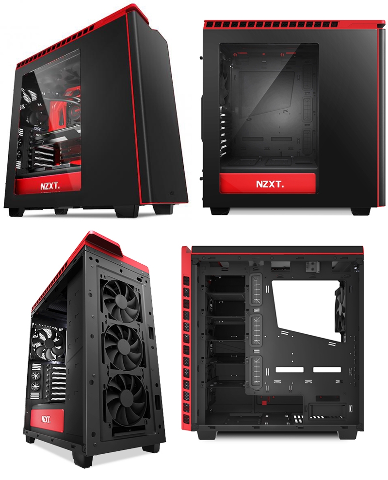 Black NZXT Computer Case with Red Trim – Iowa City Technology Services