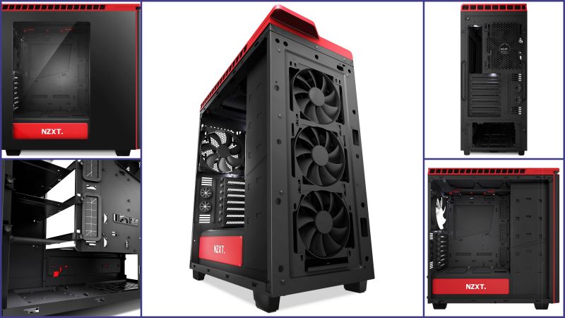 Black NZXT Computer Case with Red Trim – Iowa City Technology Services