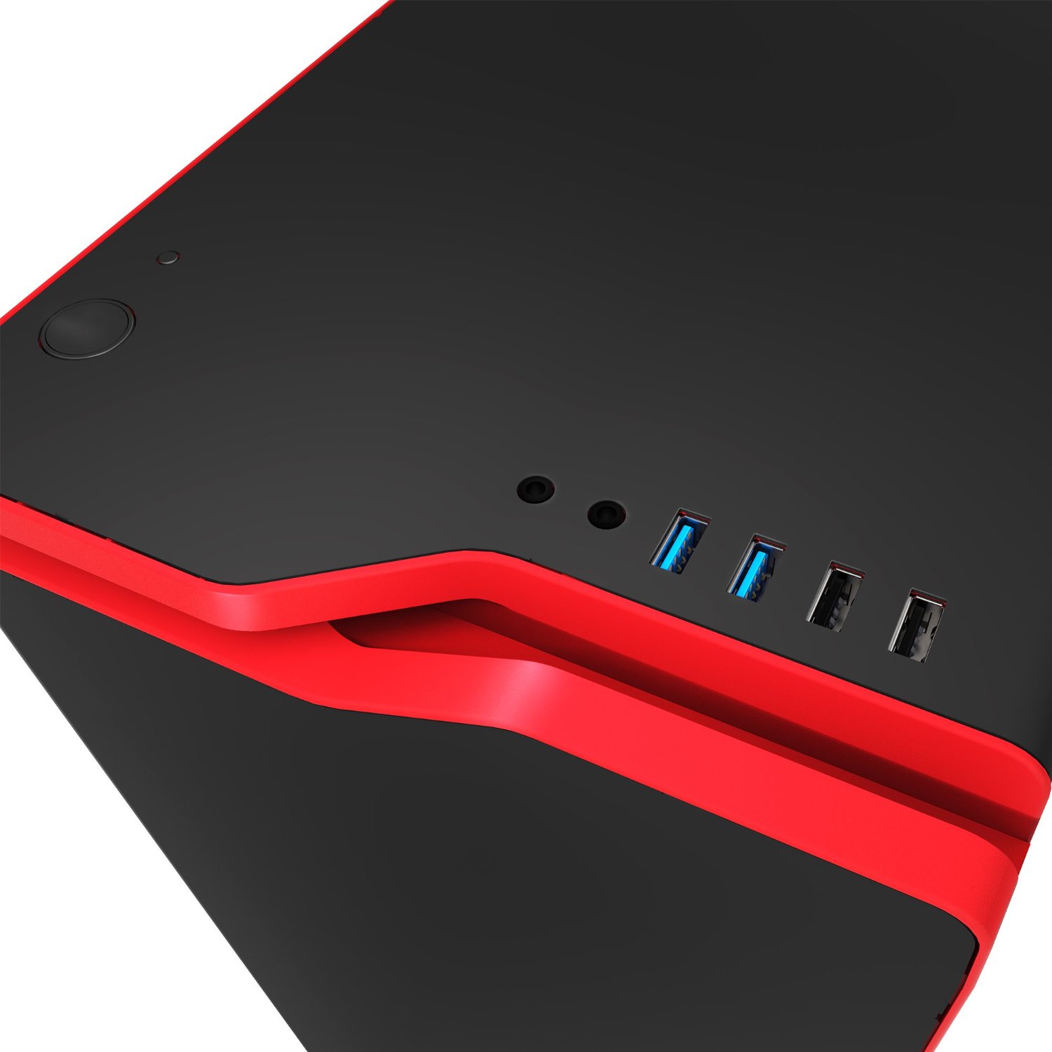 Black NZXT Computer Case with Red Trim – Iowa City Technology Services
