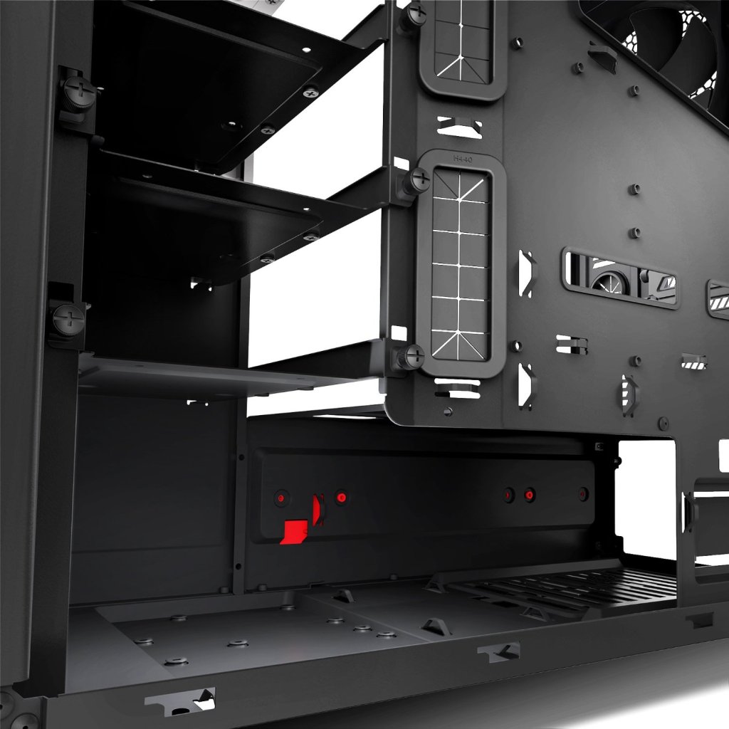 Black NZXT Computer Case with Red Trim – Iowa City Technology Services